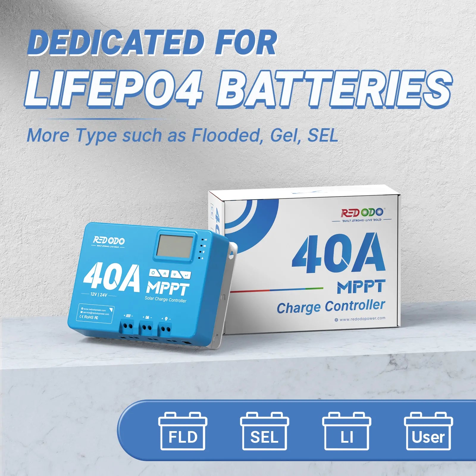 Redodo 40A MPPT 12V/24V Solar Charge Controller